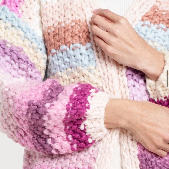 SAACHI | Sweaters | Saachi Rainbow Knitted Cardigan | Poshmark